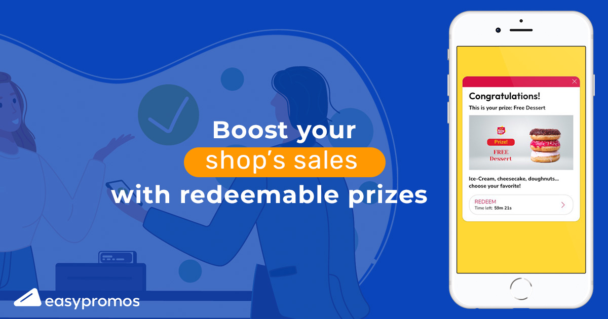 Increase foot traffic and sales with redeemable prizes