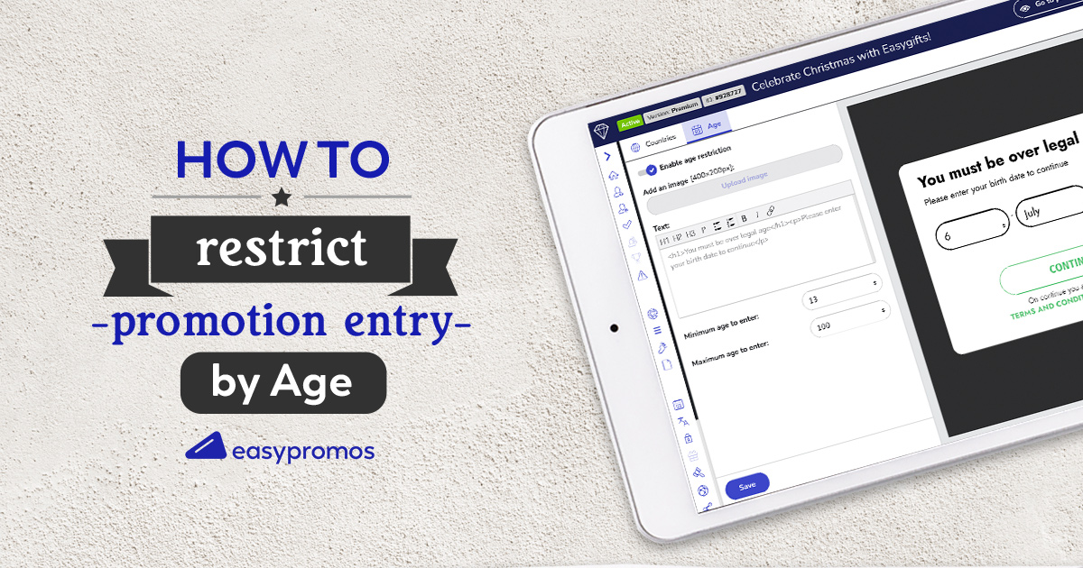 How to Restrict Promotion Entry to Participants Below Legal Age